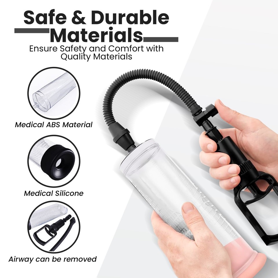 Vacuum Penis Pump for Male ED Enhancement Erectile Enlargement +3 Rings ...