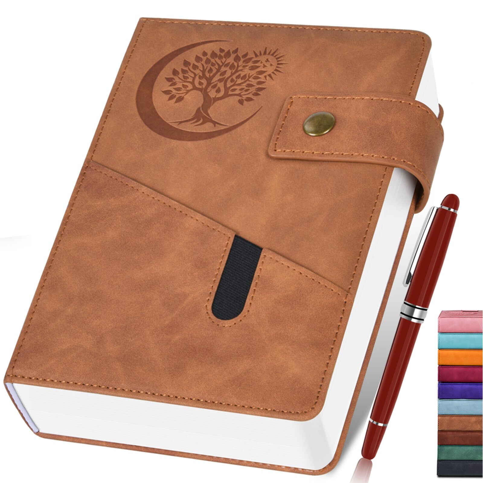 365 Page Thick Lined Journal Notebook for Men Women Large Leather A4 ...