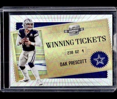 2020 DAK PRESCOTT CONTENDERS OPTIC WINNING TICKETS SILVER PRIZM INSERT ...
