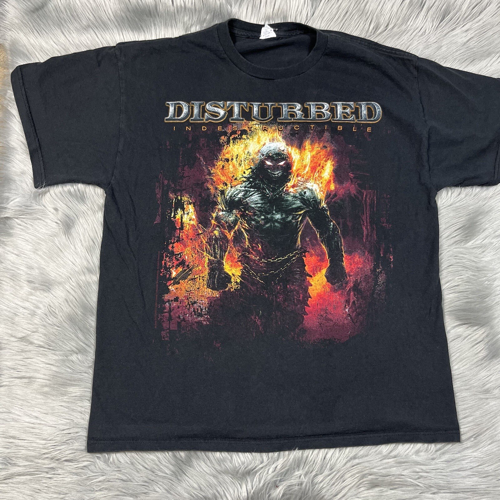 2009 Disturbed Rock Band Tour T Shirt Size Large - Gem