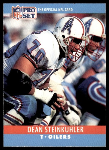 1990 NFL PRO SET DEAN STEINKUHLER HOUSTON OILERS #124 | eBay