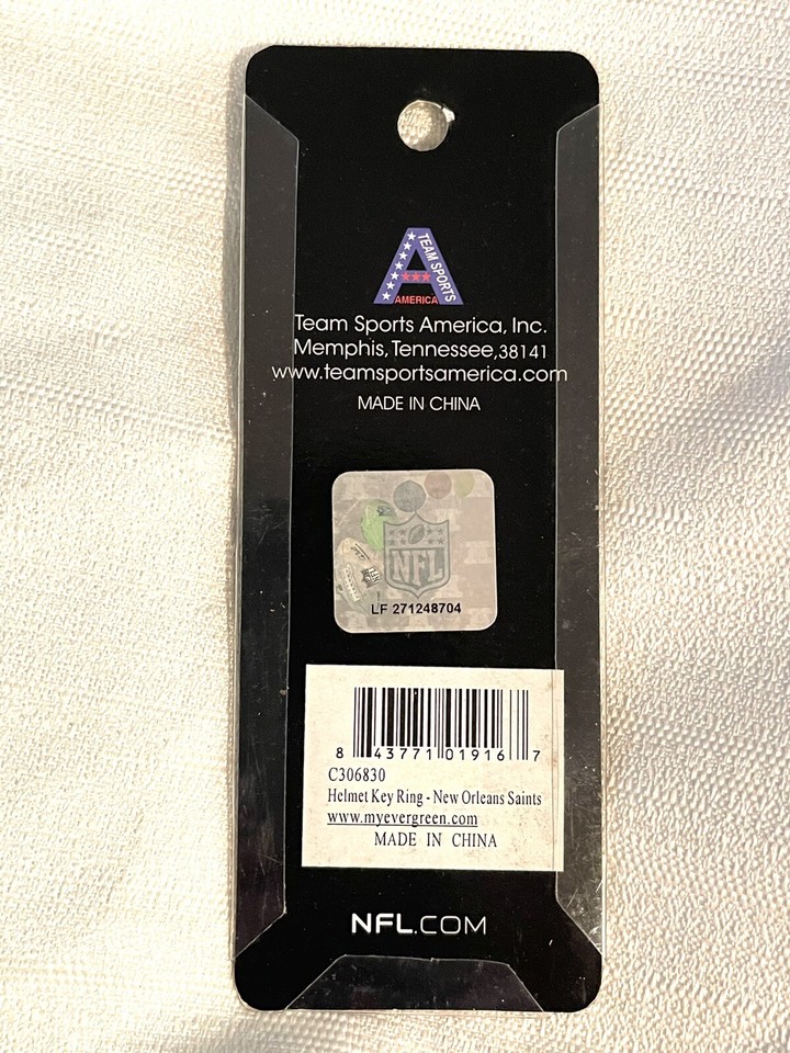 New Orleans Saints Football Helmet Key Ring Evergreen Metal 4” NFL | eBay