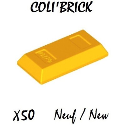 Lego 99563 - 50x Lingots Minifig utensil lingot bar - Bright Light ...