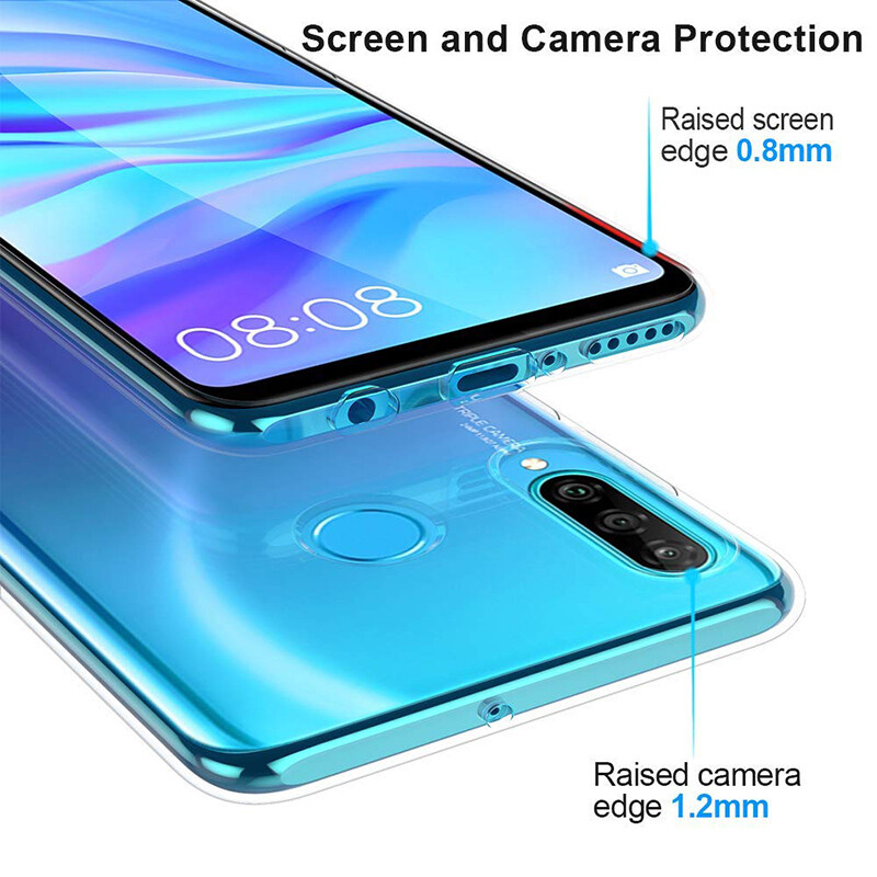 Clear TPU Full Cover Case Screen Protector Guard Shield For Huawei P30 ...