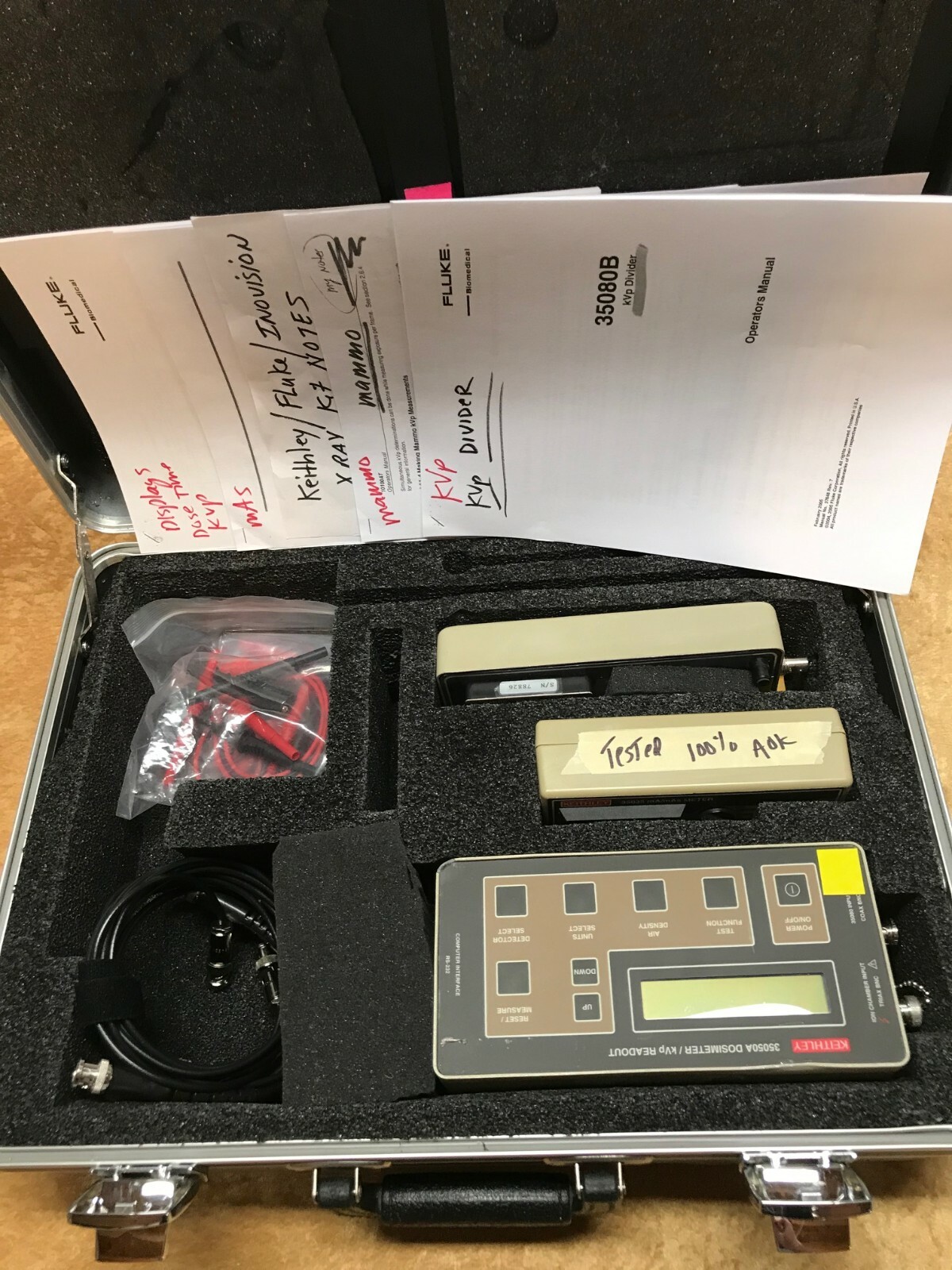Inovision fluke keithley TNT Triad xray test kit mas kvp radcal unfors ...