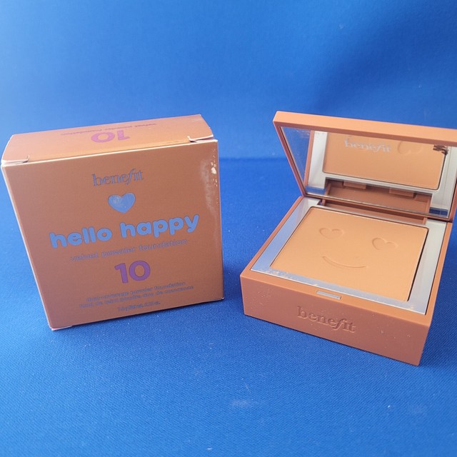 BENEFIT COSMETICS Hello Happy Velvet Powder Foundation Shade 10 Medium ...
