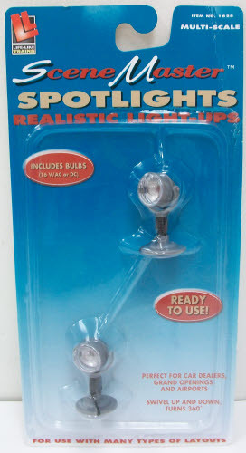 Life Like 1628 HO SceneMaster 16 Volt AC or DC Spotlights (Pack of 2 ...