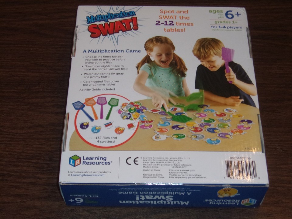 NIB Multiplication Swat! A Spot and Swat Game By Learning Resources | eBay
