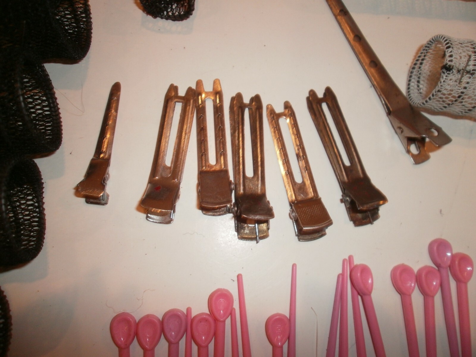 Vintage 1960s Mesh Hair Pin Rollers Brush Rollers curlers with pins | eBay