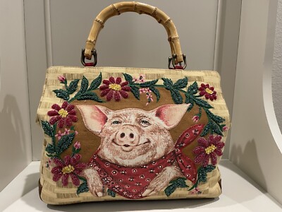 Vintage ISABELLA FIORE Handbag Pig Beaded | eBay