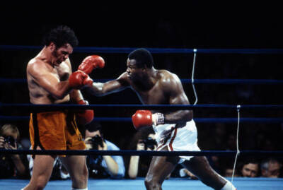 Randall 'Tex' Cobb Larry Holmes Boxing At Astrodome On Boxing 1982 Tv ...