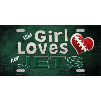 This Girl Loves Her Jets Novelty Metal License Plate Tag LP-8052 | eBay