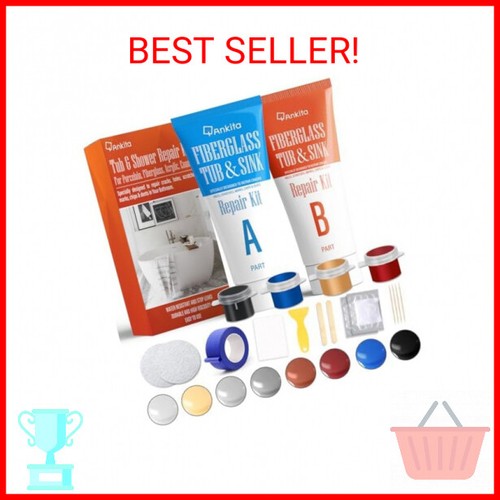 Fiberglass Tub Repair Kit(Color Match), Fiberglass Shower and Acrylic ...