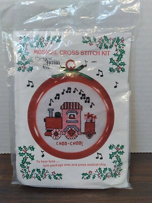 Vintage Musical Cross Stitch Kit 2291 Choo Choo Train New Berlin ...
