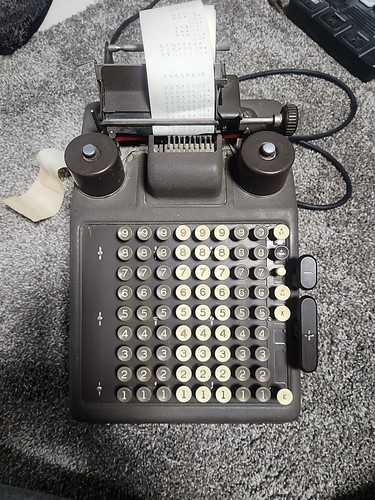 Antique Burroughs Tyoe 3 Electric 8 Column Portable Adding Machine ...