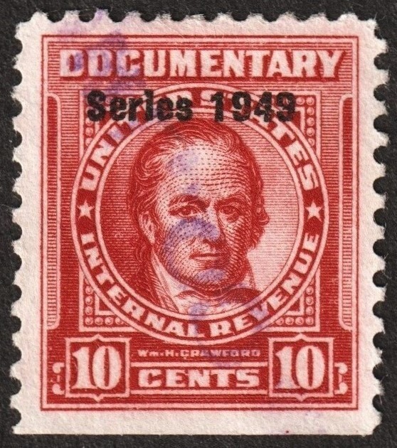 PAPER-GEM:scott#R517 US documentary revenue stamp usa 1949 overprint ...