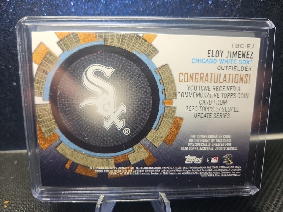 2020 Topps Update Eloy Jimenez Commemorative Coin #TBC-EJ Relic Insert ...