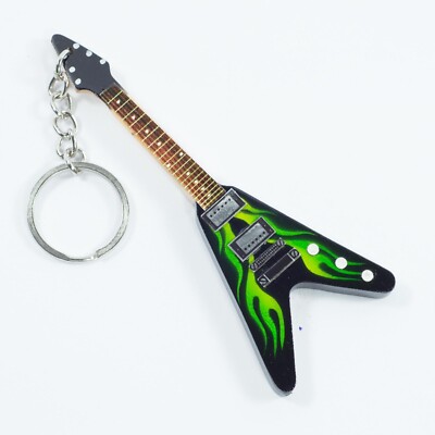 Flying V Hot Rod - Guitar Keychain - Guitar Keychain Keychain | eBay