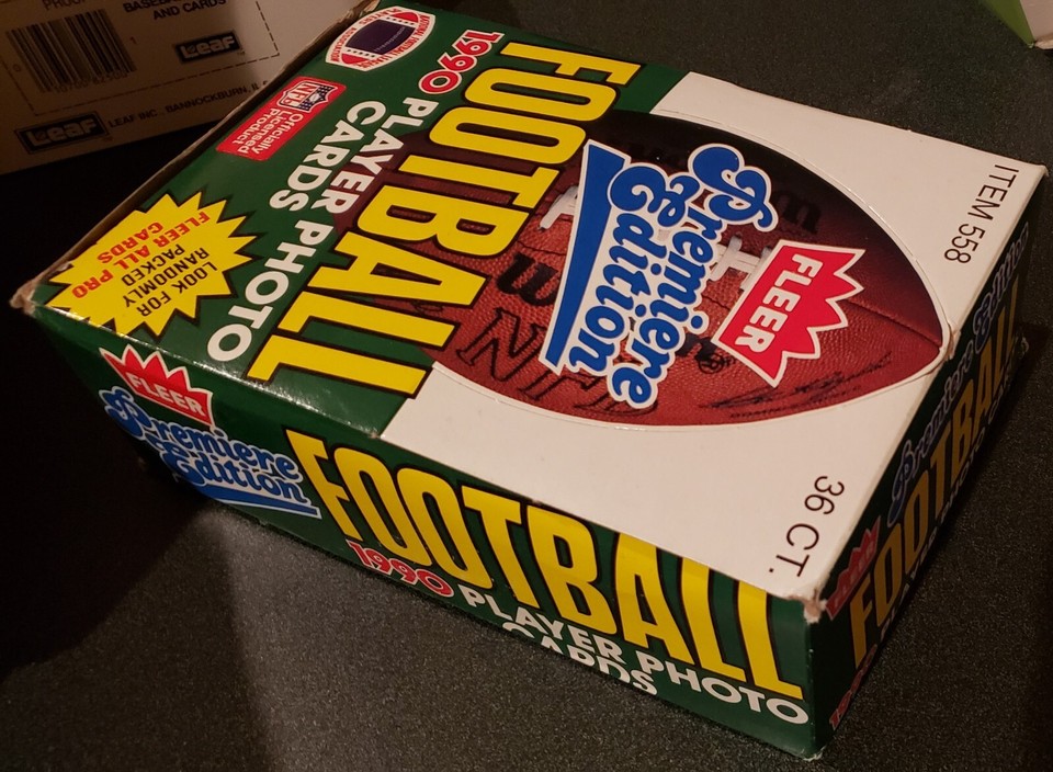 1990 Fleer Football Hobby Box Unopened Barry, Troy, Deion 2nd Yr 36 ...