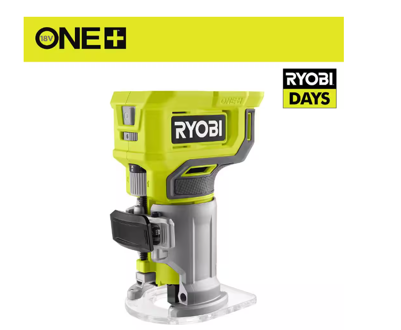 RYOBI ONE+ 18V Cordless Compact Fixed Base Router (TOOL ONLY ) PCL424B ...