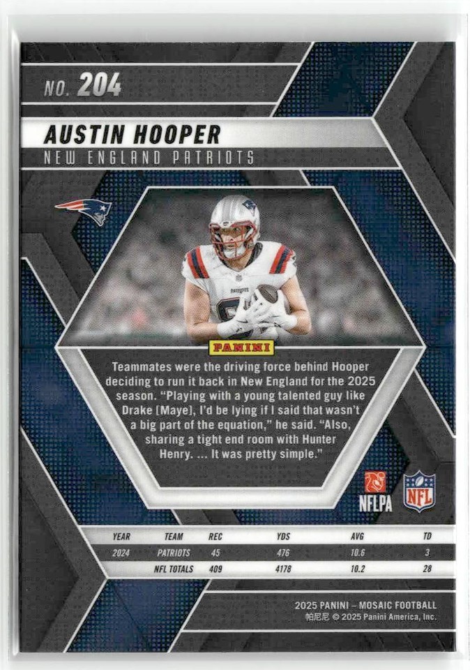 Austin Hooper 2025 Panini Mosaic #204 | eBay
