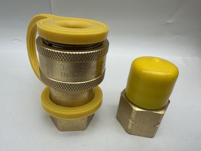 3/4" Natural Gas Quick Connect Plug Fittings Heavy Solid Brass w ...