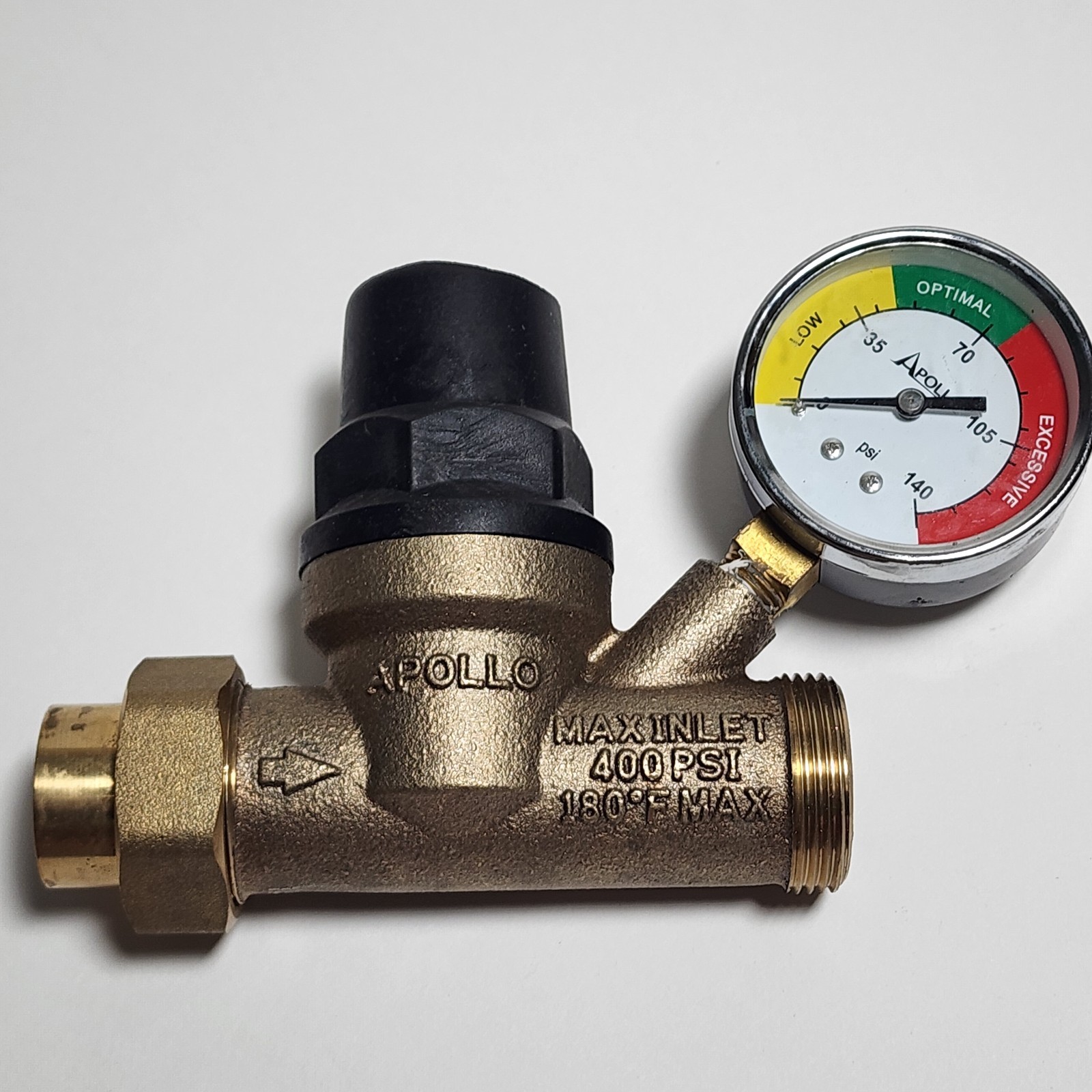 Apollo Pressure Reducing Valve With Gauge 69ELF114TWG 3/4” NPT X NPT ...