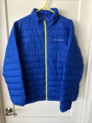 Columbia Jacket Men Large Blue Thermal Coil Puffer Insulated Outdoor ...