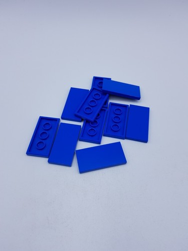 LEGO LOT 10 X TILE 2X4 BR BLUE REF 87079 / 4560180 *NEUF* | eBay