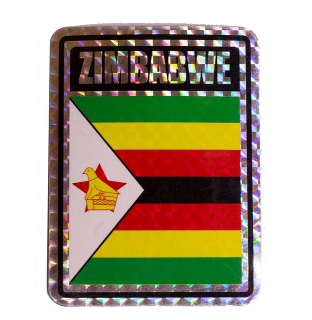 Wholesale Lot 6 Zimbabwe Country Flag Reflective Decal Bumper Sticker ...
