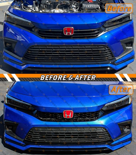 FL5 TYPE-R STYLE GLOSS BLACK FRONT GRILLE GRILL FOR 22-24 HONDA CIVIC ...