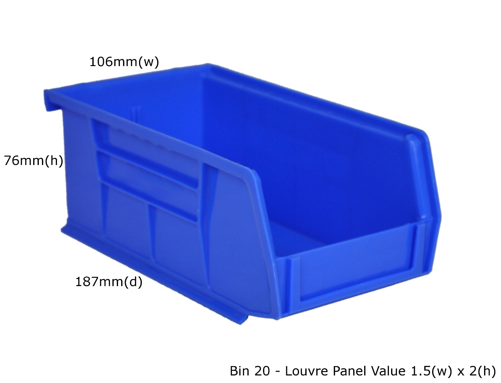 Rhino Tuff Plastic Shelf Bins Blue Linbin Storage Boxes Garage Shelving ...