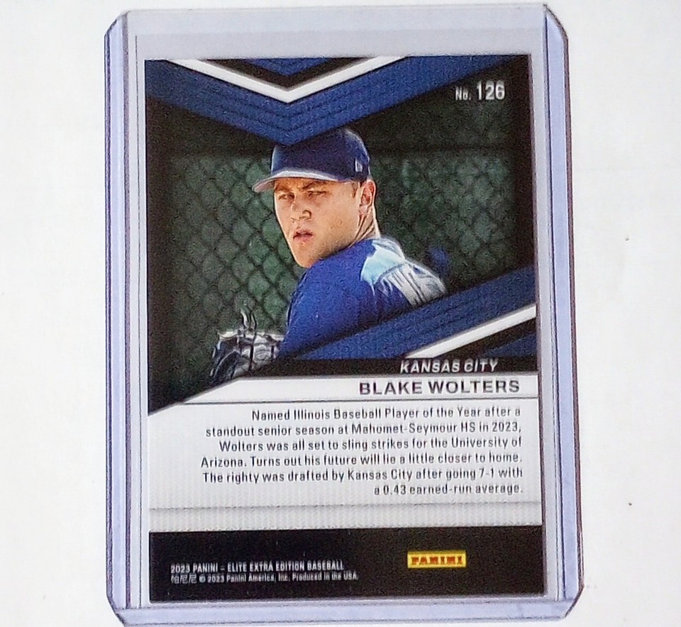 BLAKE WOLTERS 2023 Elite Extra Edition PINK Rookie Parallel ROYALS | eBay