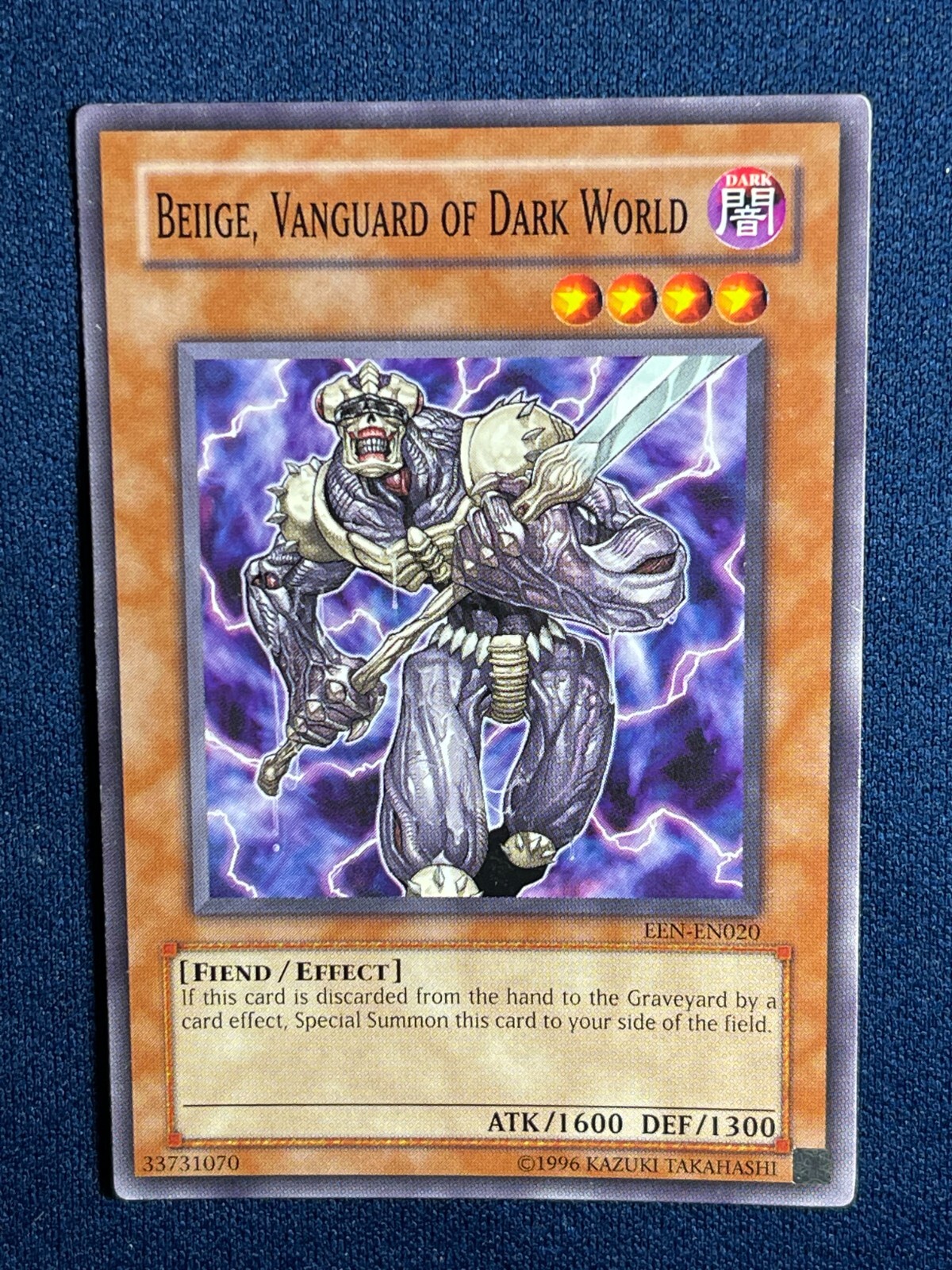 YUGIOH! ELEMENTAL ENERGY #EEN-EN020 BEIIGE, VANGUARD OF THE DARK WORLD ...