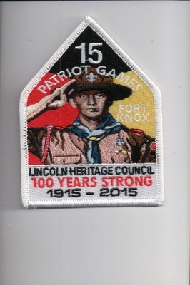 1915-2015 Lincoln Heritage Council Patriot Games 100 Years Strong patch ...