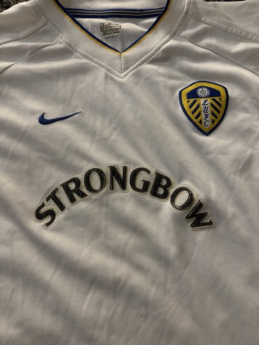 Leeds United LUFC football Shirt Kids Strongbow Vintage Boys Size XL ...