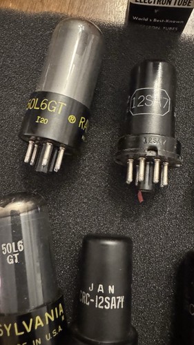 12SA7 12SK7 12SQ7 35Z5GT 50L6GT NOS Classic Radio Set Of 5 Audio Tubes ...