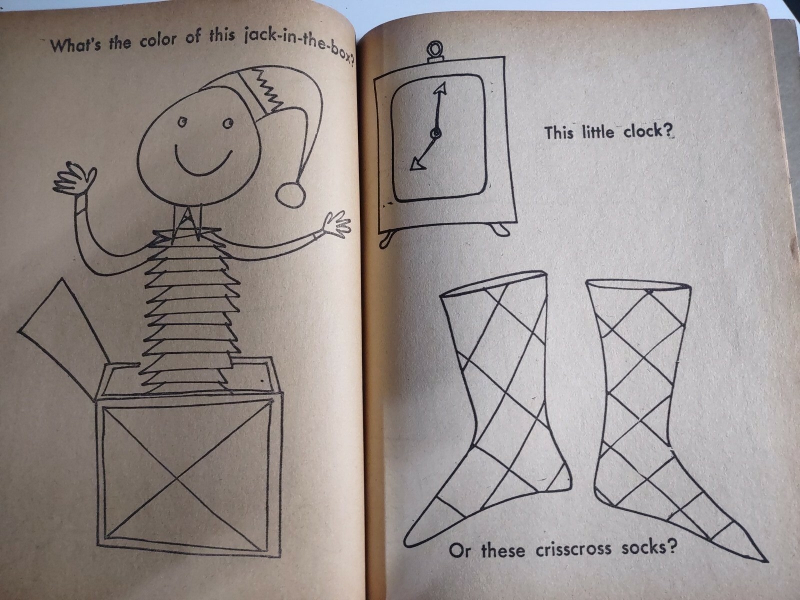 1956 What's The Color? Coloring Book #281 Treasure Books UNCOLORED 60 ...