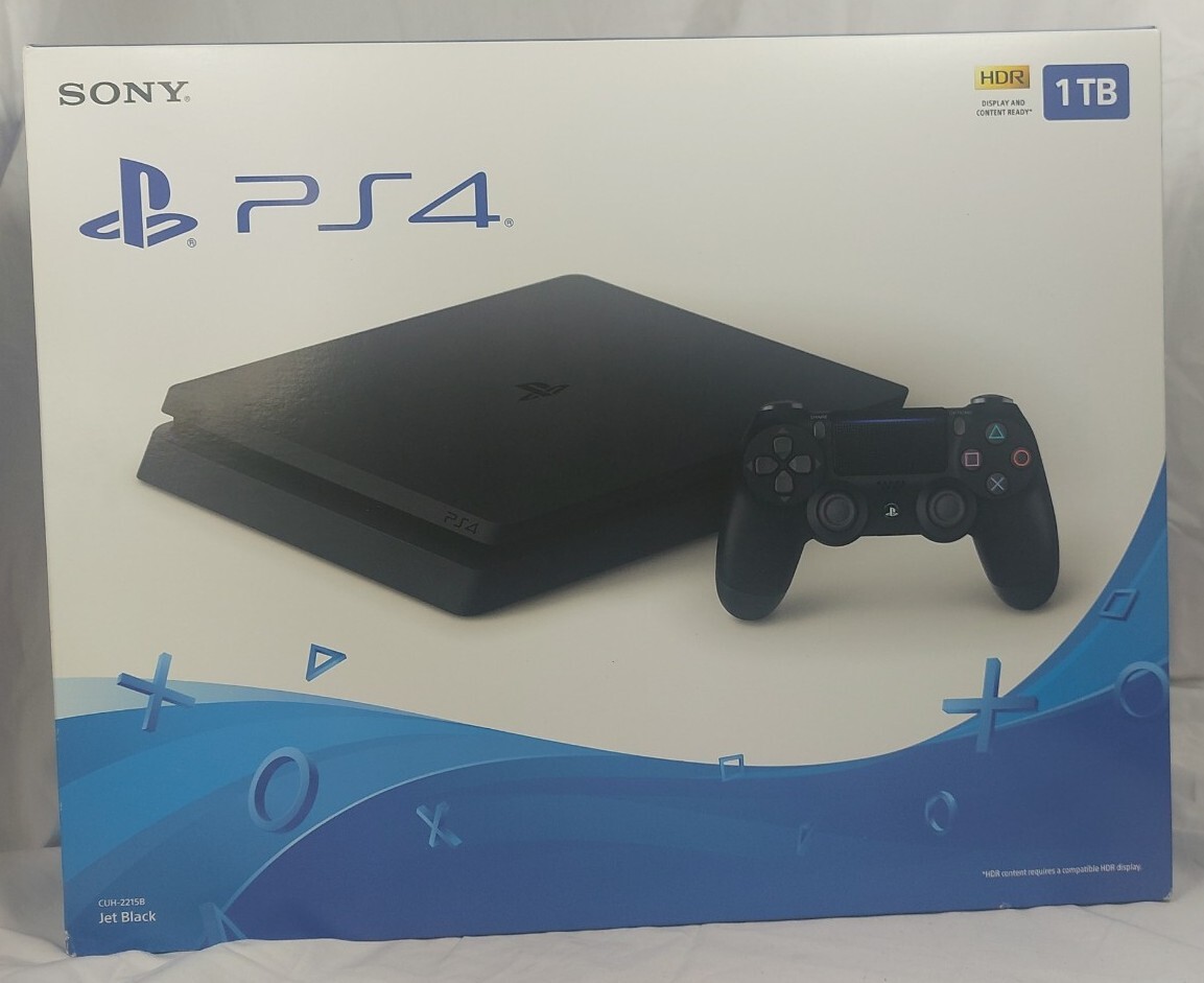 Sony PlayStation 4 Slim 1TB Console - Jet Black for sale online | eBay