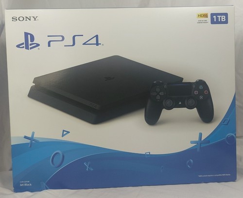 Sony PlayStation 4 Slim 1TB Console - Jet Black for sale online | eBay