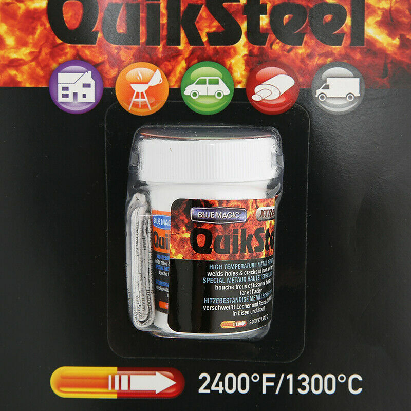 QUIKSTEEL 18003 XTREME HIGH TEMPERATURE EPOXY PUTTY WELD FILLER FAST ...