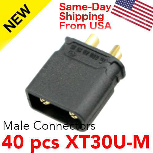 40 pcs AMASS XT30U XT30 XT-30 Upgrade Male Bullet Connectors RC LiPo | eBay
