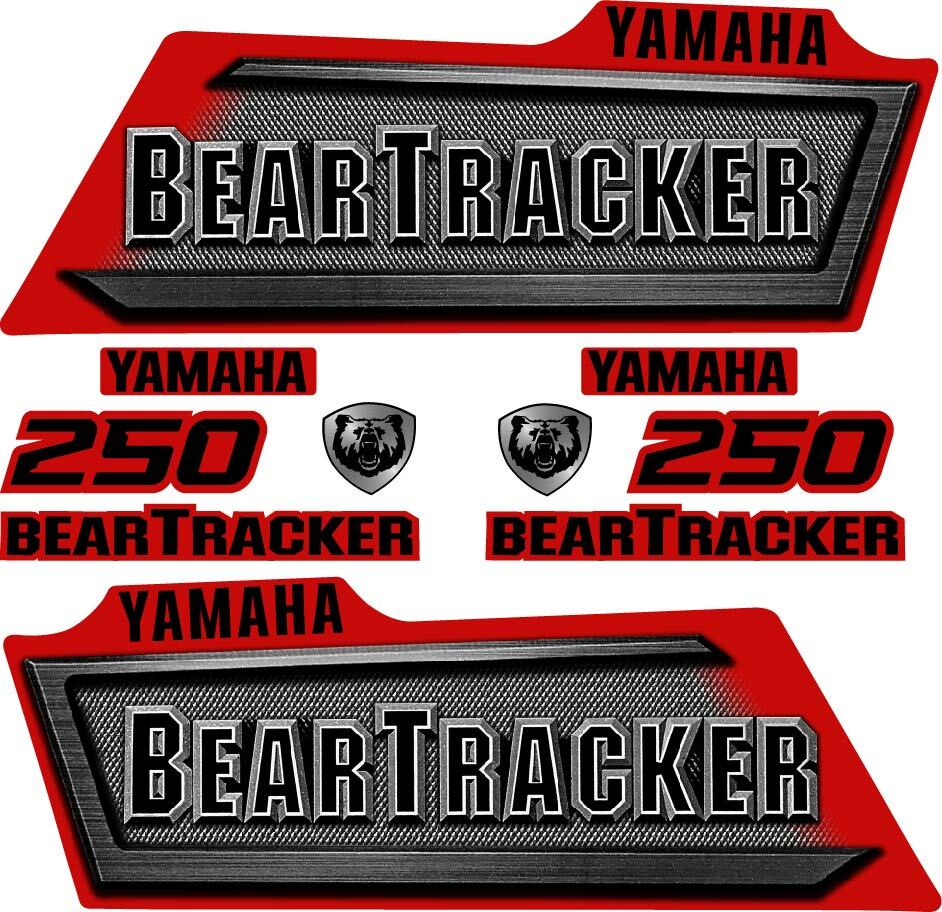 Yamaha Bear Tracker 250 OEM Tank Side Decal Emblem Sticker Graphic Set ...