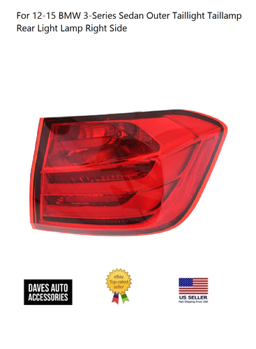 Tail outer Brake Light Lamp Assembly Kit Right Side Fits 2012-15 BMW 3 ...