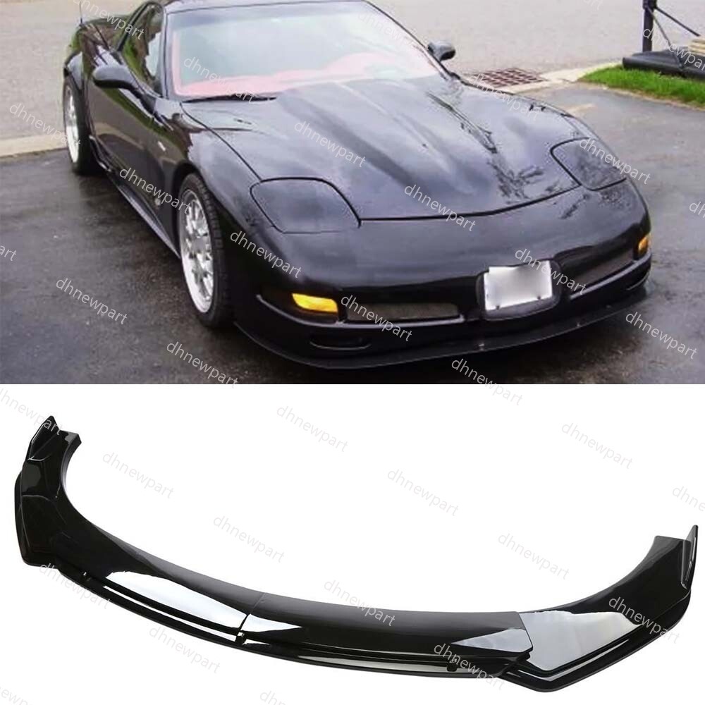 For Corvette C5 C6 Front Bumper Lip Splitter Spoiler Body Kit Gloss ...