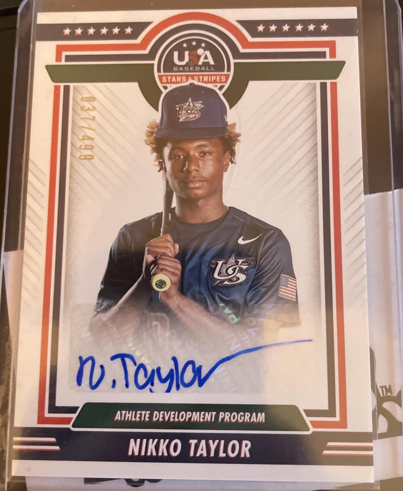 2022 Panini Stars And Stripes Nikko Taylor Team USA. Auto /499 ADP1-NT ...