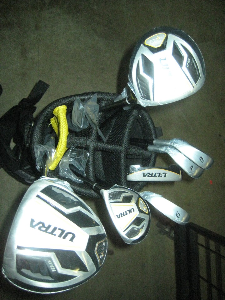 NEW Wilson Ultra Plus Package set woods / hybrid / irons /putter/Stand ...