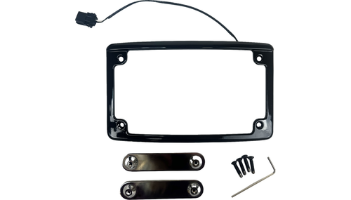 Custom Dynamics Illuminated Radius Black License Plate Frame Harley CVO ...