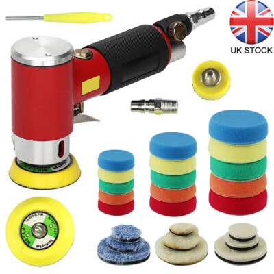 1"2"3" Mini Dual Action Air Sander Kit Random Orbital Polisher Buffer ...