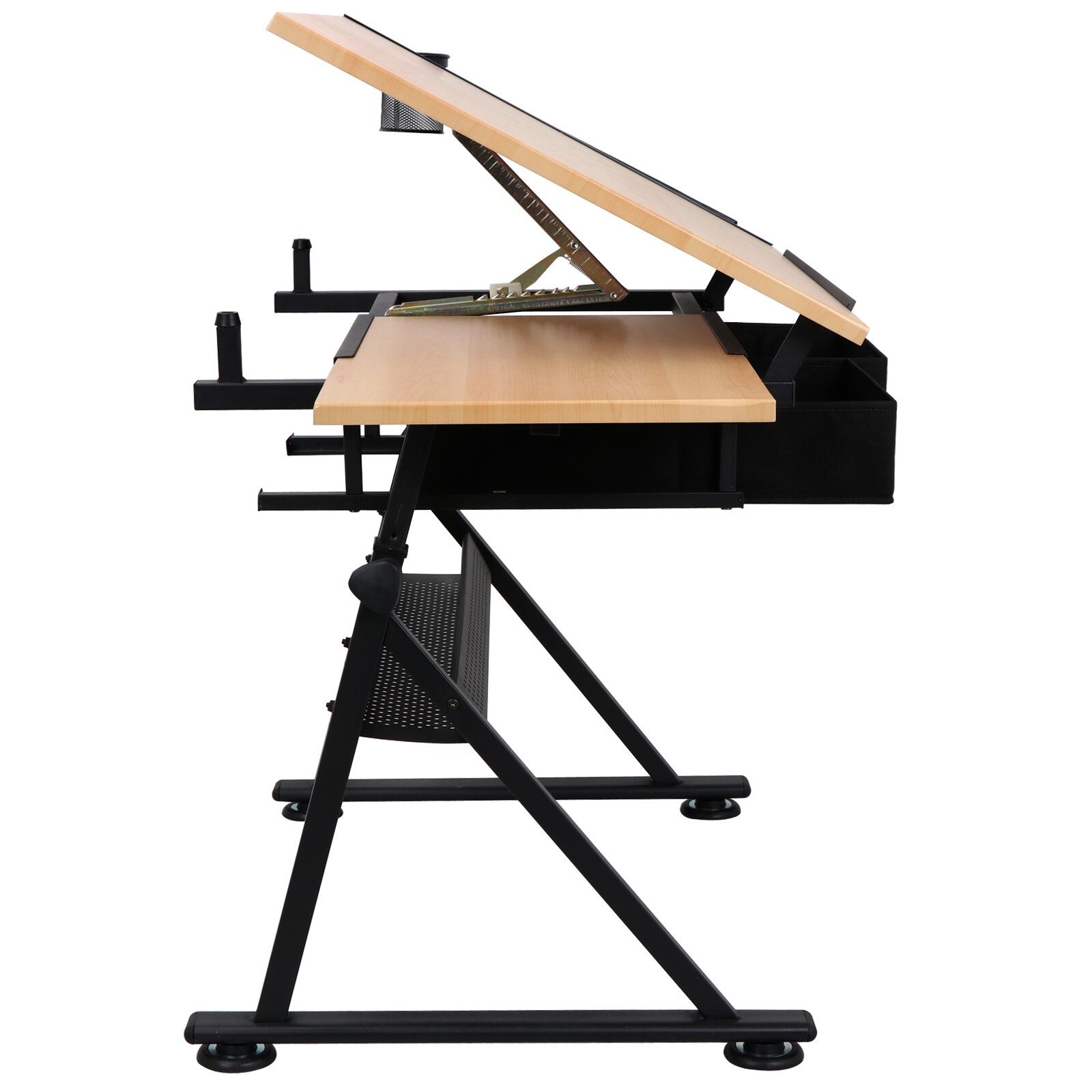 Adjustable Drafting Drawing Table Craft Tiltable Tabletop with Stool ...